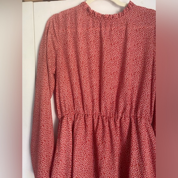 Dresses | Vintage Thrifted Dress Muted Red Dress Cheetah Print With ...